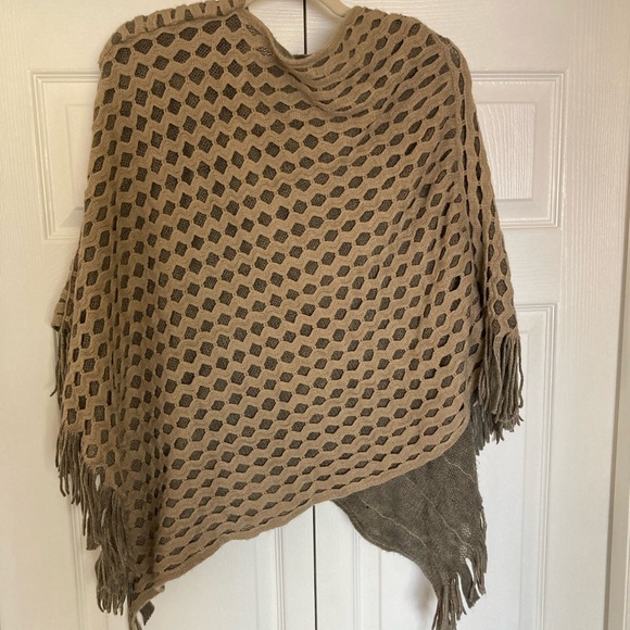 Jackets & Coats | Poncho Style Tan Wrap | Poshmark